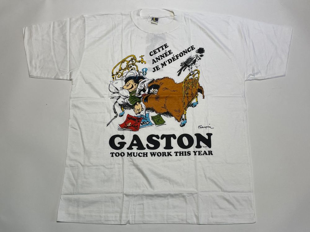 Vintage 90s T-Shirt Gaston Lagaffe New Under Blister Sz XL (Gebraucht ...