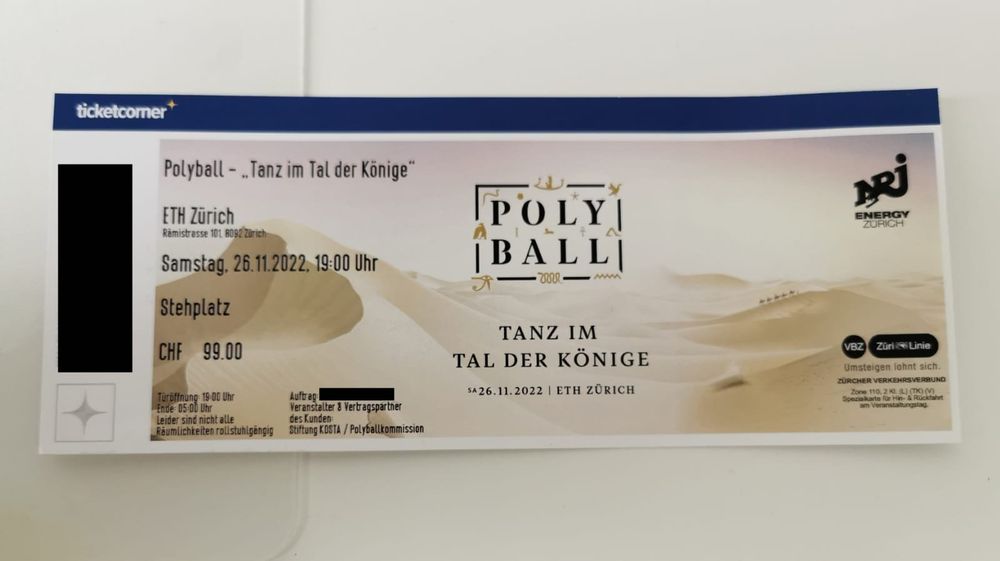 Polyball Ticket - "Tanz im Tal der Könige" - normales Ticket (Neu (gemäss Beschreibung)) in ...
