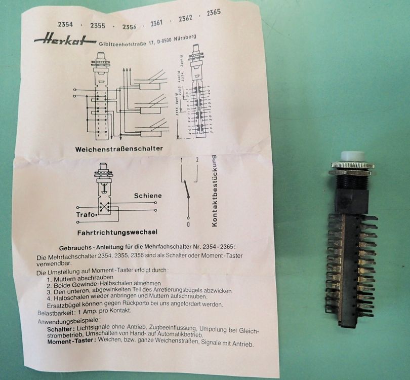HERKAT: 2x Schalter 8-polig-interrupteur à 8 pôles-Art. 2356 | Kaufen ...