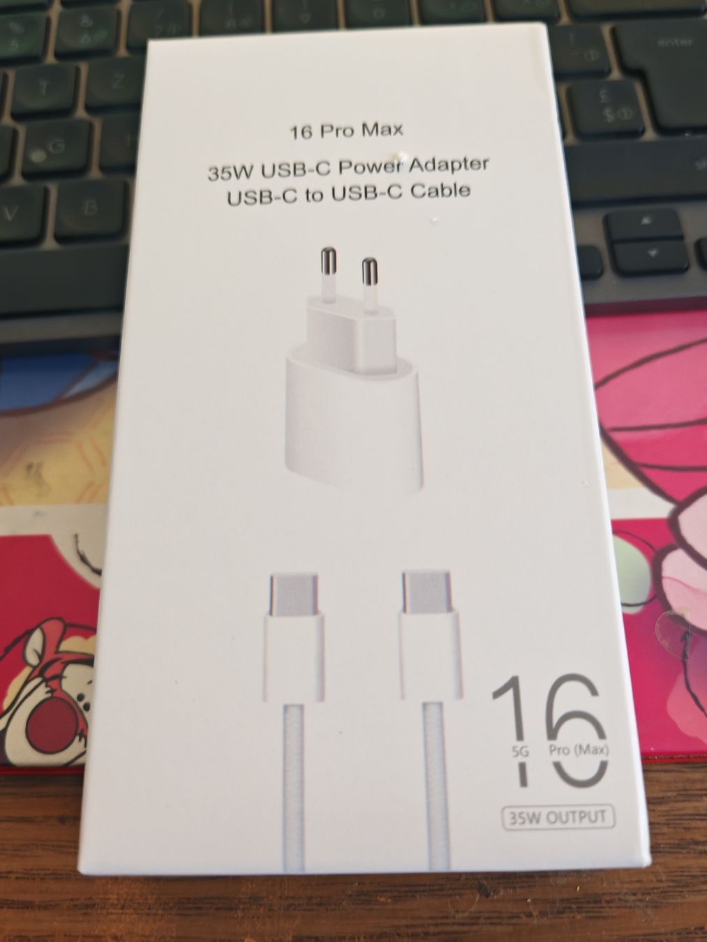 Chargeur 35w et câble usb-c à type-c (PAS APPLE Originale) (Neuf avec ...