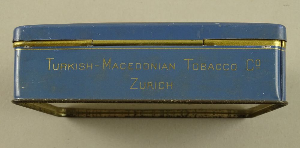 TURMAC BLEU, 100 CIGARETTE, ZÜRICH-SEEBACH, ALTE BLECHBÜCHSE (Gebraucht ...