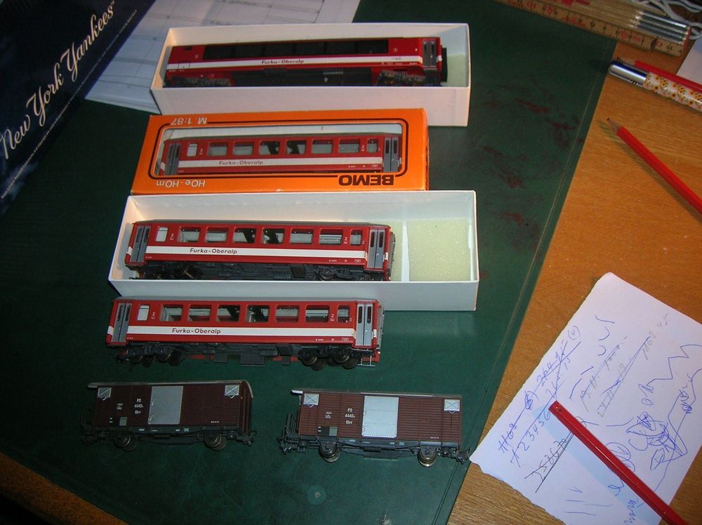 6 Bemo Furka Oberalp Bahn Wagen (Gebraucht) in Dintikon für CHF 100 – mit Lieferung auf Ricardo ...