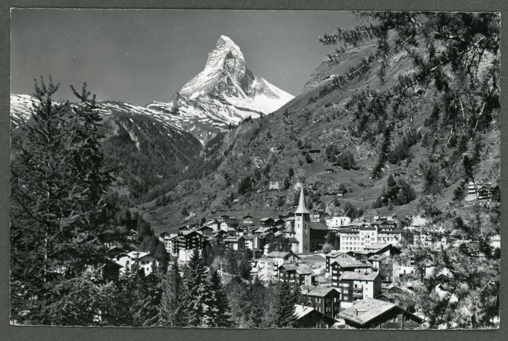 AK sw Zermatt VS mit Matterhorn ≈ 1962 (Gebraucht) in Basel für CHF 1.8 ...