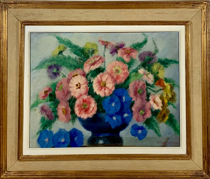Amelia Ambron (1877-?) Gemälde - Stilleben Blumen in Vase (Gebraucht ...