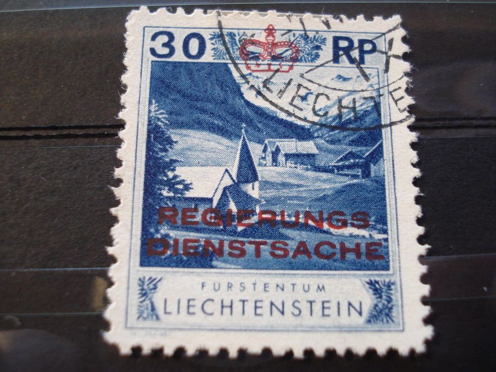 Liechtenstein , Überdruck Regierungsdienstsache, 30 Rp, o (Gebraucht) in Niederwil AG für CHF 4 ...
