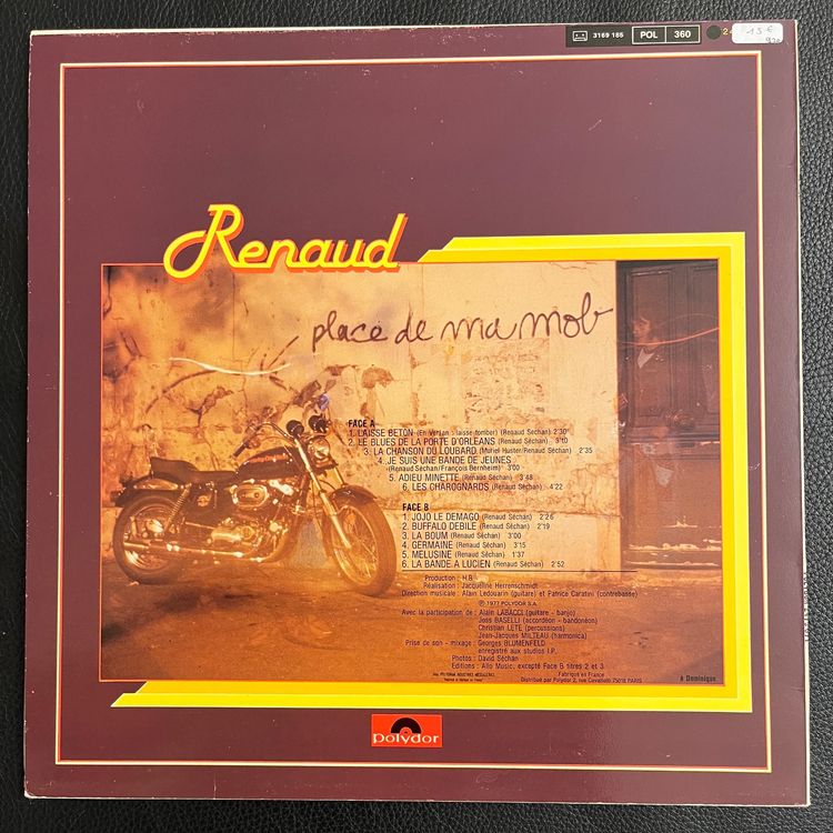 Renaud - Place de ma mob -Vinyl LP (Gebraucht) in Lenzburg für CHF 13 ...
