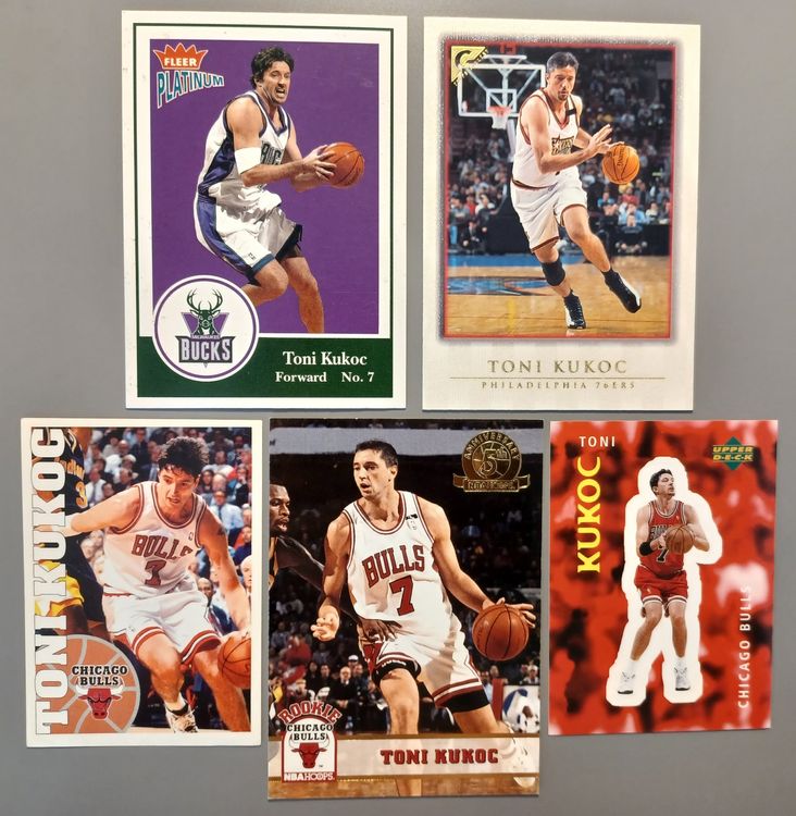 TONI KUKOC NBA LOT mit ROOKIE Card (3 Cards & 2 Stickers) | Kaufen auf ...
