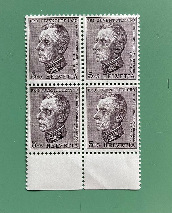 Schweizer Pro Juventute: 4er Block Theophil Sprecher 1950 (Neu (gemäss Beschreibung)) in ...