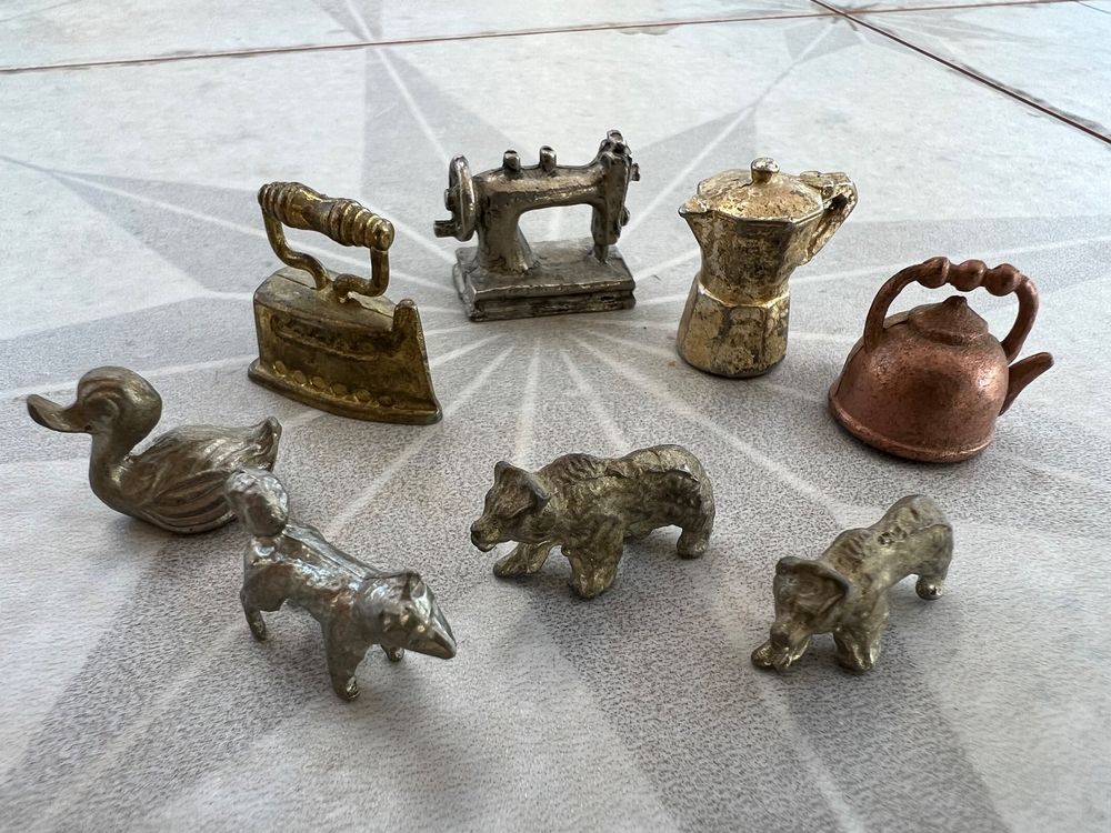 Miniaturen Messing, Zinn, Kupfer, Puppengeschirr Setzkasten (Gebraucht ...