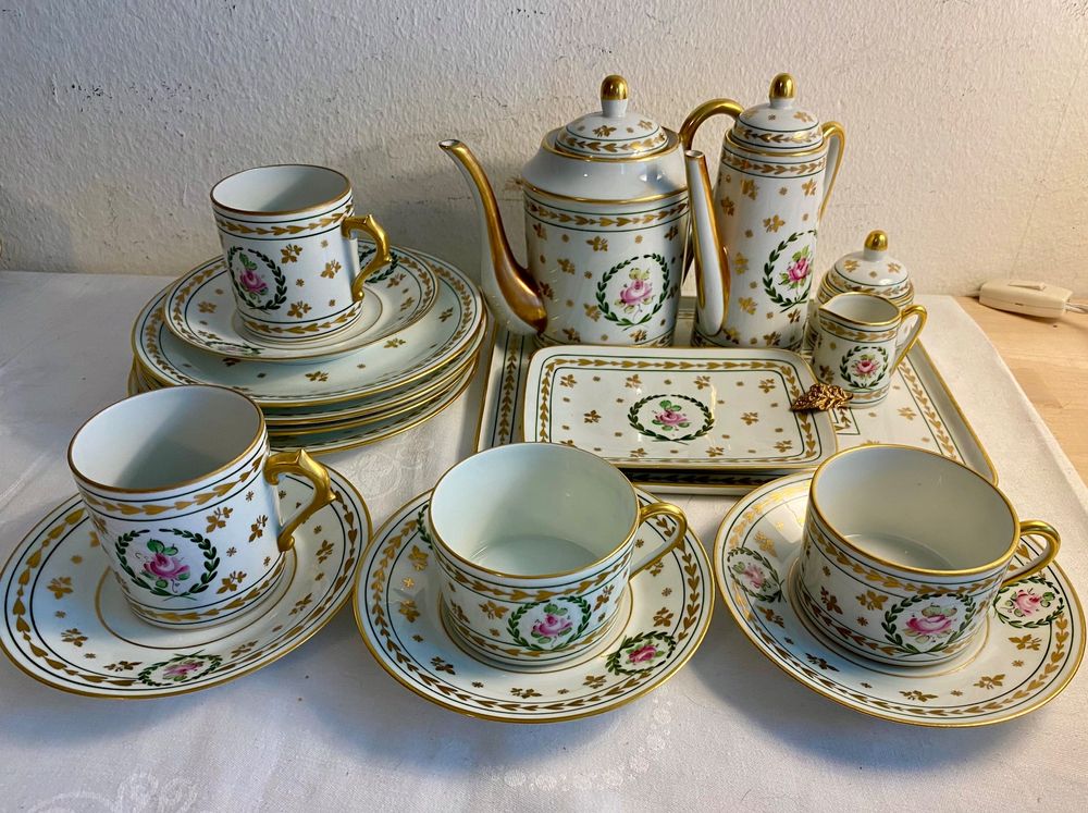 Schönes grosses Tee- und Kaffeeservice von Singer Limoges | Kaufen auf ...