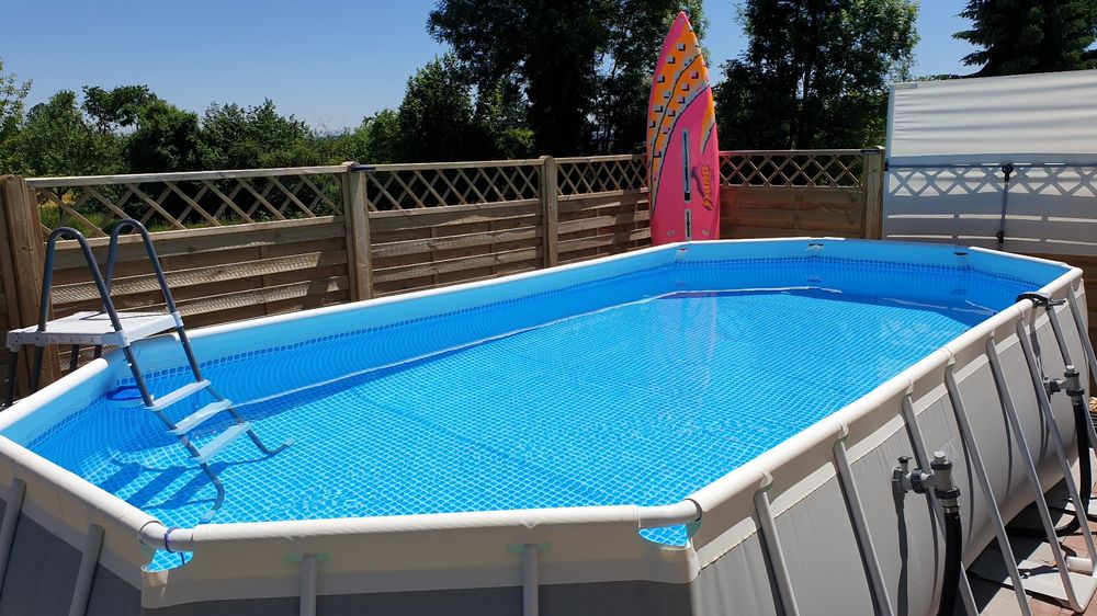 Intex Frame Pool Prism Oval 610 x 305 x 122 cm (18'200 L) (Gebraucht ...