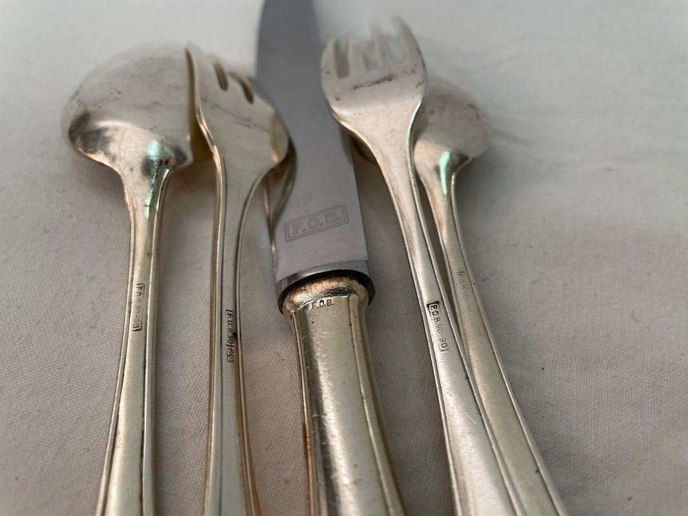 Art Deco Besteck Set versilbert Auerhahn / F.O.B. Essbesteck (Gebraucht) in Hinwil für CHF 75 ...