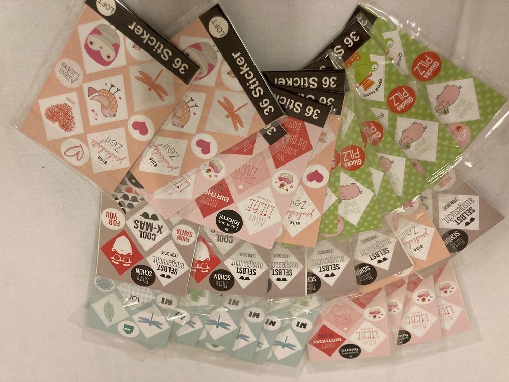 Restposten Stickers gemischt, 1080 Stück | Kaufen auf Ricardo