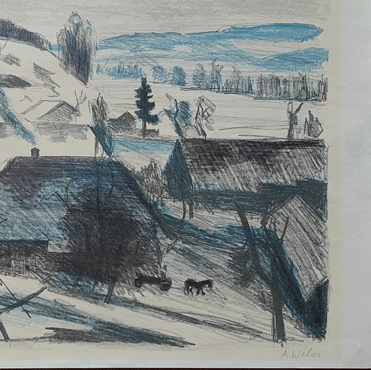 Adolf Weber? Aargauer Künstler «Winter Landschaft», signiert | Kaufen auf Ricardo