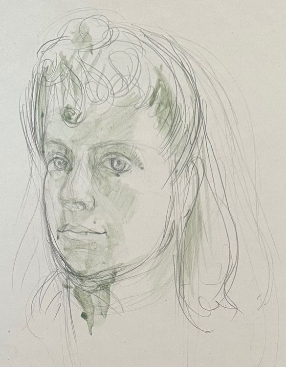 Renée Yolande Hauser (1919-2008) Damen Portrait Studie Zeich | Kaufen ...