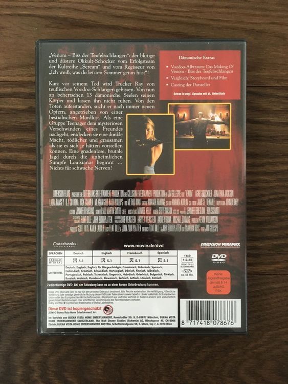 DVD Venom - Biss der Teufelsschlangen | Kaufen auf Ricardo