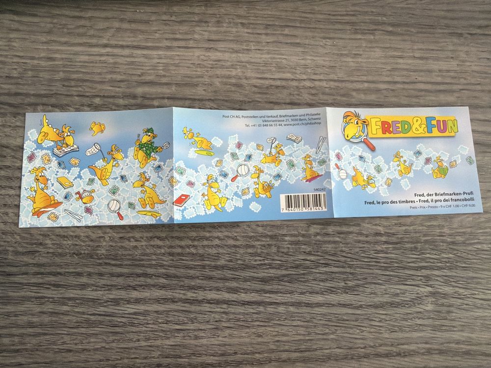 Fred&Fun Briefmarkenheft, komplett, neuwertig! 🦕 CH 2004 (Gebraucht) in ...