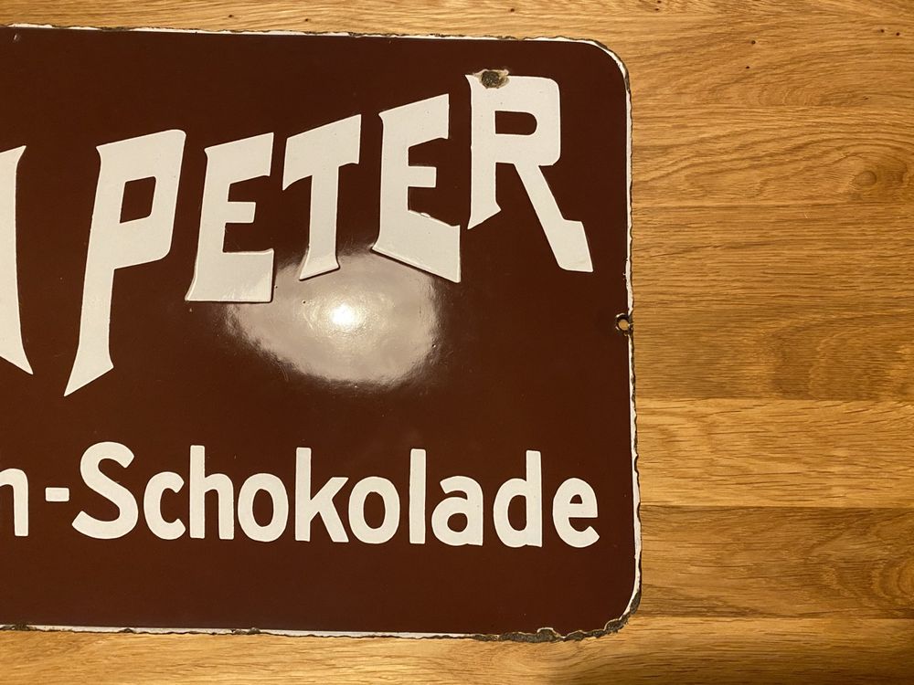 Gala Peter Emailschild, Schokolade, selten,Top, Rar (Gebraucht) in ...