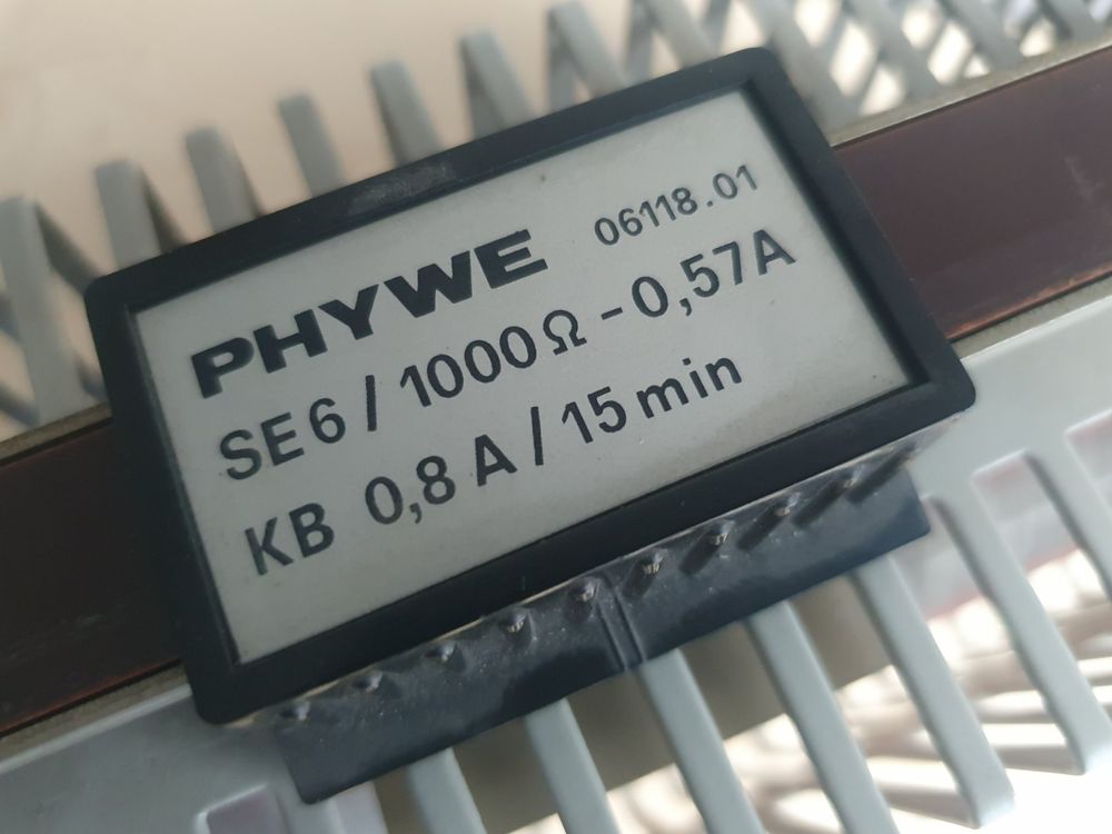 PHYWE Schiebewiderstand 1000 Ohm - 0,57 A oder kurz 0,8 A | Kaufen auf ...