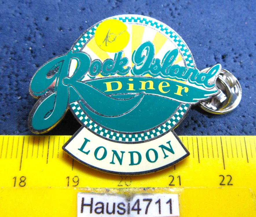 ROCK ISLAND DINER ENAMEL 40mm GROSS KEIN HARD-ROCK PIN (Gebraucht) in ...