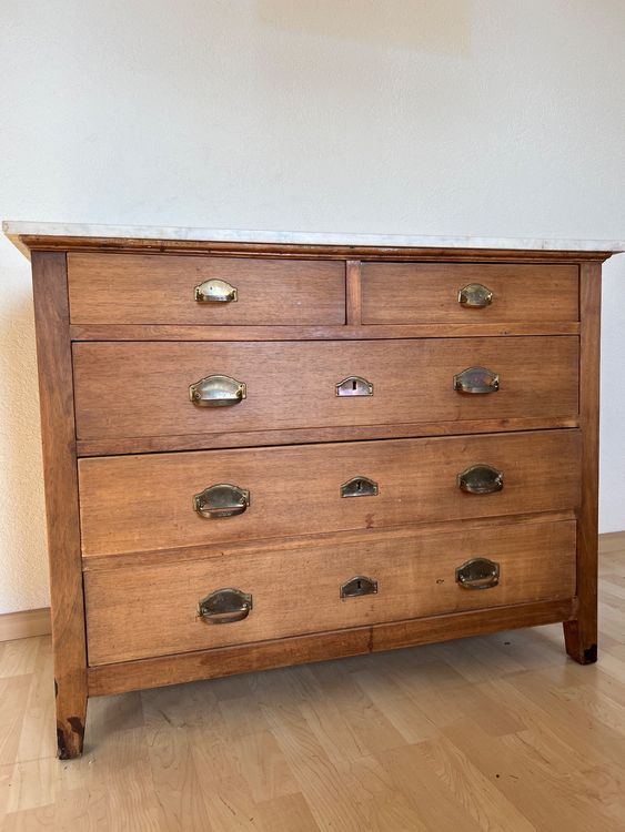 Commode bois/ dessus marbre | Kaufen auf Ricardo