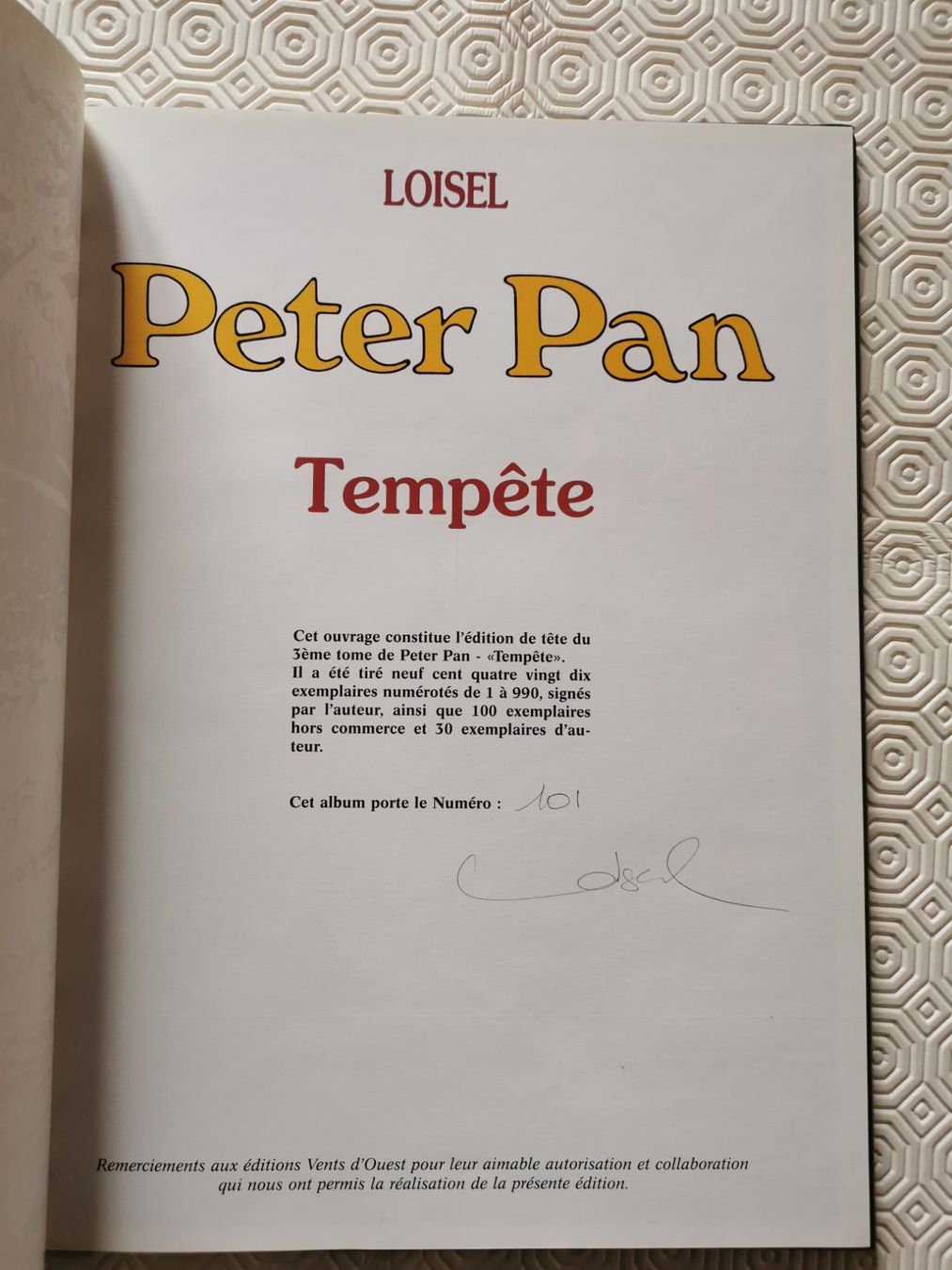 Tirage de Tête - PETER PAN - Tempête (Gebraucht) in Bussigny-sur-Oron ...