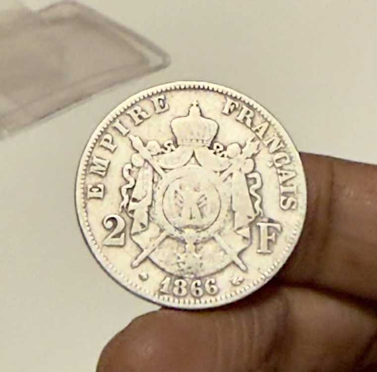 France 2 Francs 1866 Silver coin decent Grade (Gebraucht) in Zürich für ...