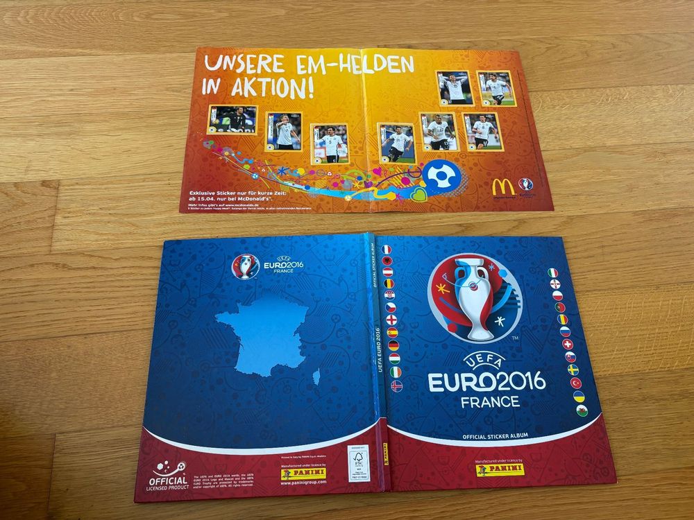 Panini EM France 2016 - Hardcover Album - komplett - Poster (Gebraucht ...