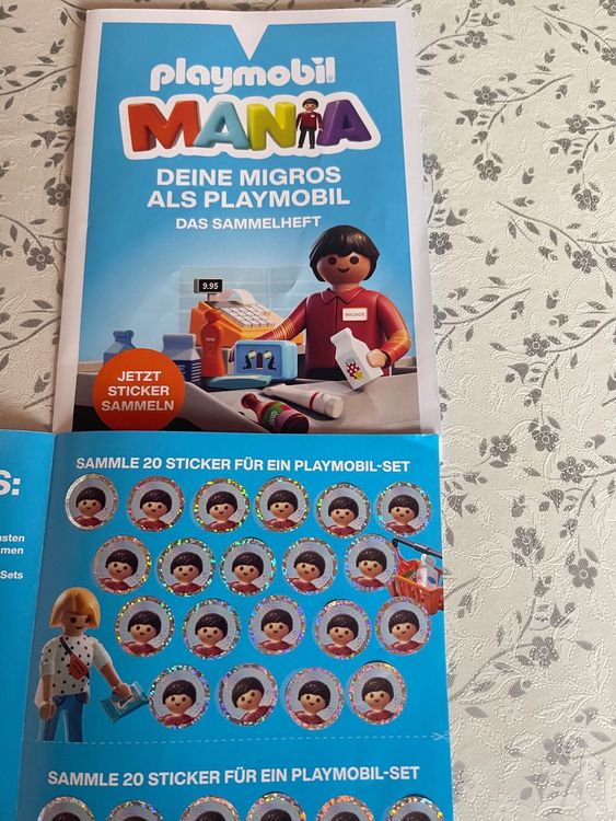 Migros Playmobil Mania Volle Karte 20 Sticker (Neu (gemäss Beschreibung)) in Gelterkinden für ...