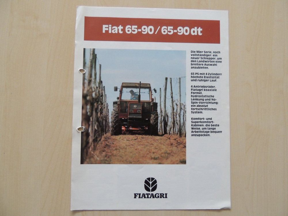 Fiat 65 - 90 dt Prospekt Fiatagri (Gebraucht) in Zuzwil SG für CHF 15 ...