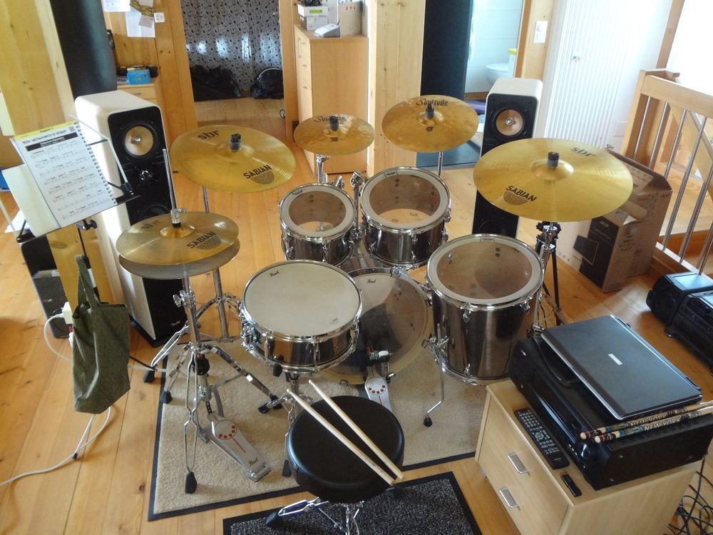 Drum Set Pearl (Export Series Drums) (Gebraucht) in Riedt b. Erlen für ...