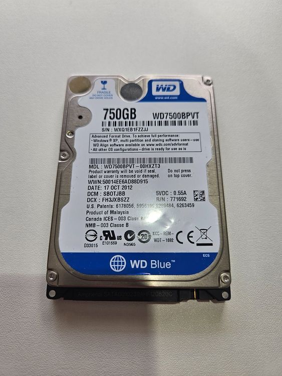 WD Blue 2.5 750Go | Kaufen auf Ricardo