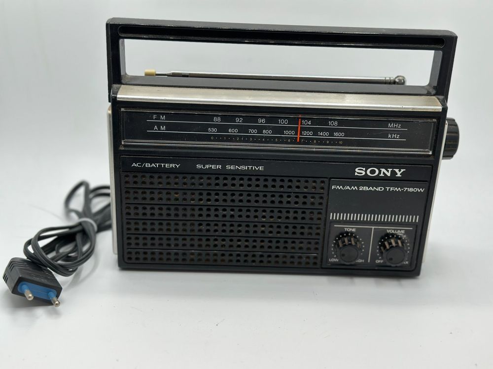 RADIO Vintage of 1980 ! Sony TFM-7180W+Test OK!FM/Transistor (D ...