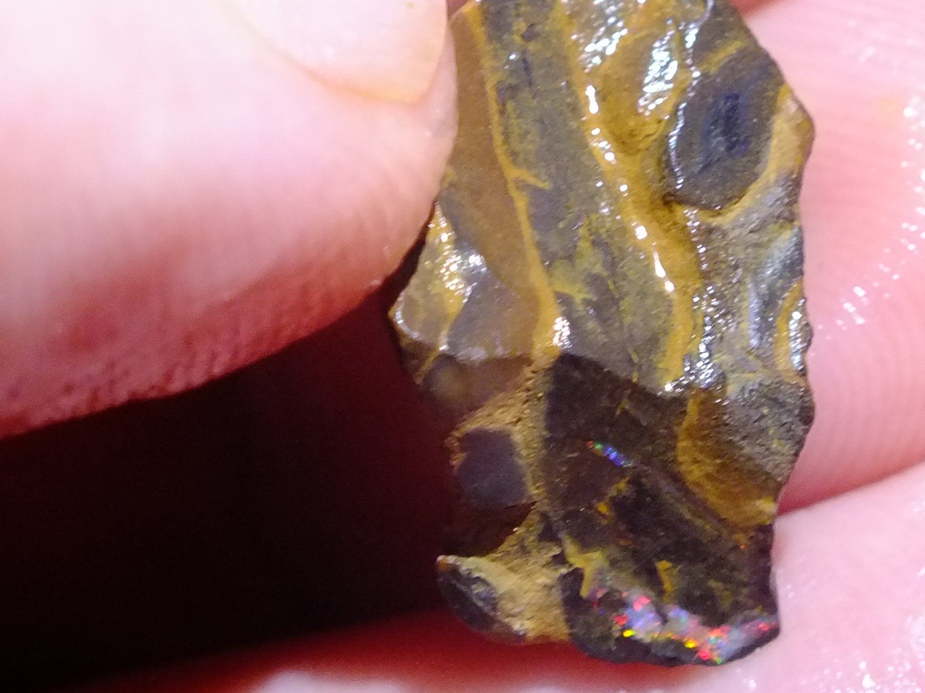 BOULDER ROH OPAL 15 Karat Gebot 1.- Elektrisch Rot Pin feuer (Neu und ...