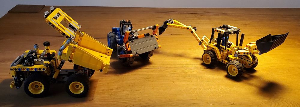 Lego Technic Muldenkipper, Mini Baggerlader und Kompaktor | Kaufen auf ...