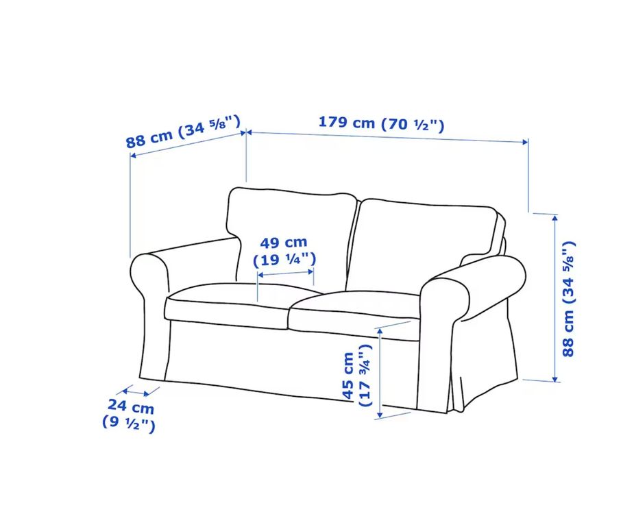 IKEA Ektorp 2er-Sofa / schlafsofa + 2 komplette Sets bezüge | Kaufen auf Ricardo