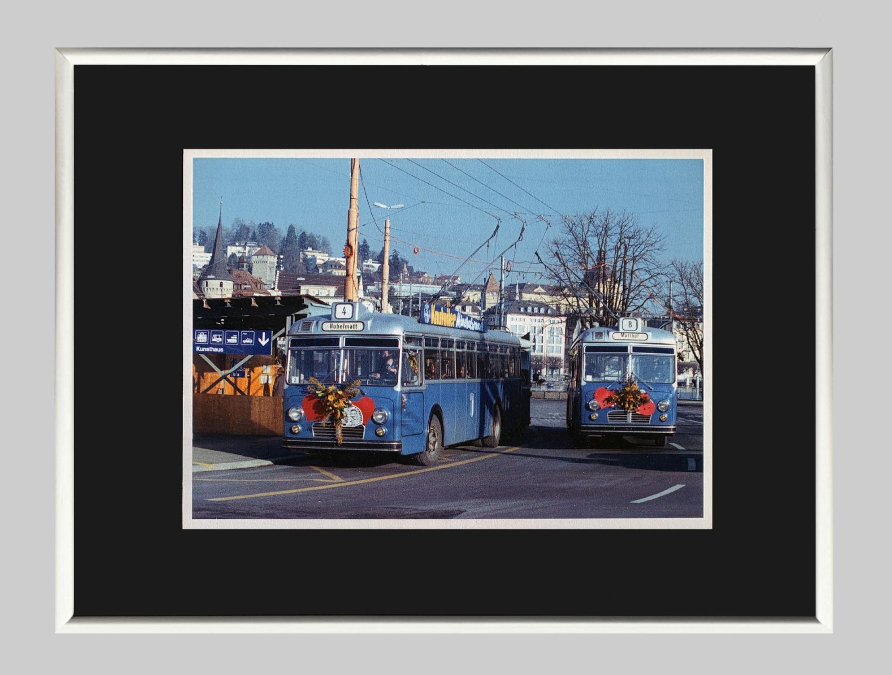 Luzern Bahnhofplatz VBL Trolleybus SWP FBW Foto Ausdruck A5 (Neu ...