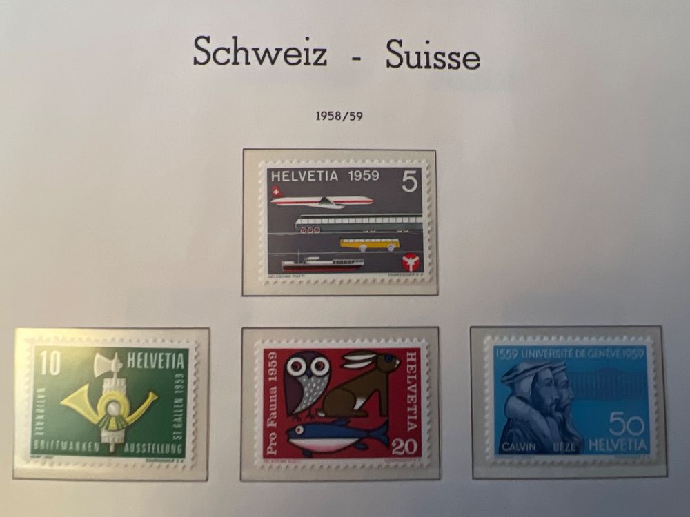 8 timbres neufs** 1958/60 selon photo (Gebraucht) in Charmey (Gruyère ...