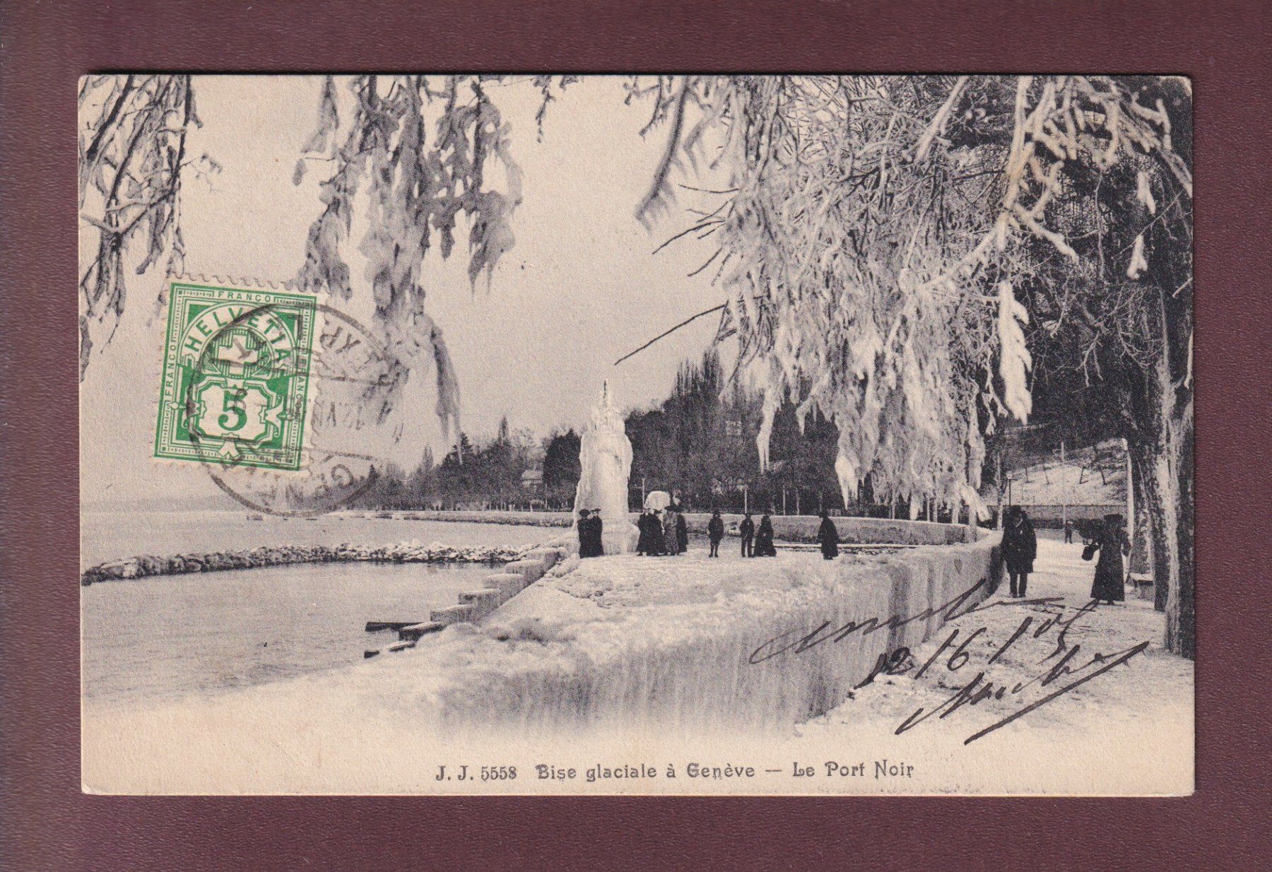Bise glaciale à GENEVE - Le Port Noir - 1905 taxée (D'occasion) à Pully ...