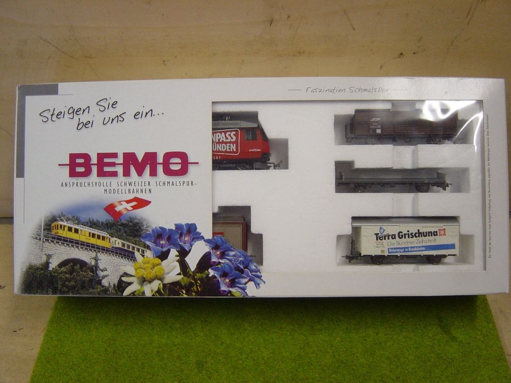 RhB Guterzug Starterset von BEMO in HO-m 72 56 121 (Gebraucht) in ...