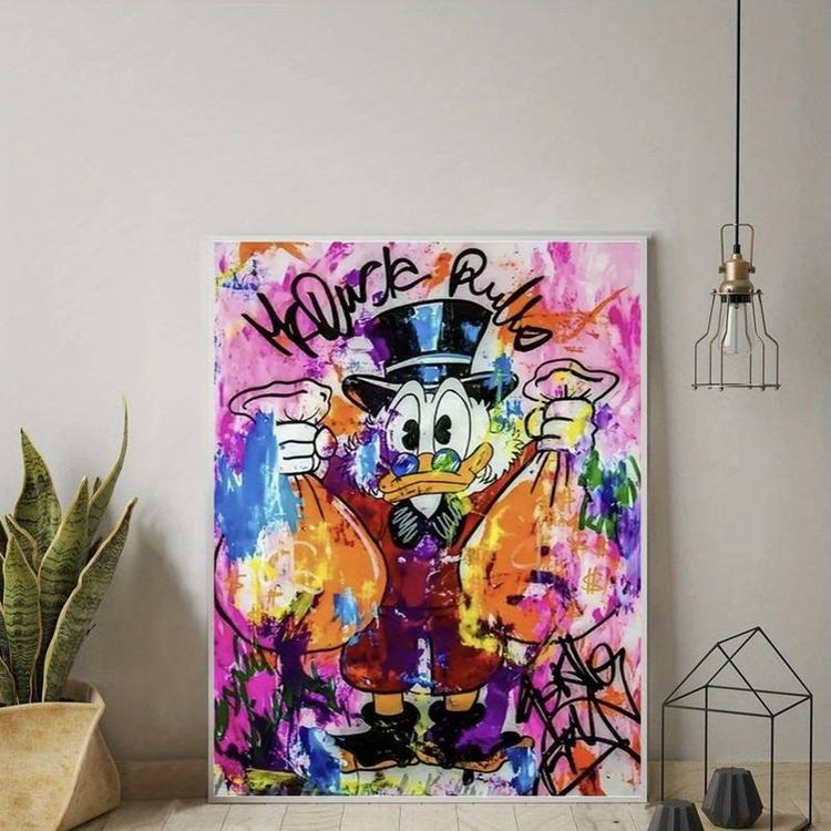 Bunte Donald Duck Pop Art Leinwandbild | Kaufen auf Ricardo