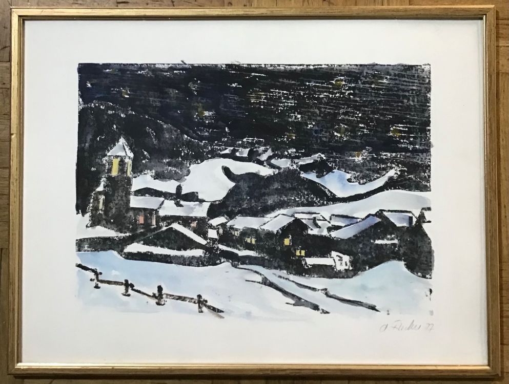 Winterlandschaft Aquarell Unleserlich Signiert (Gebraucht) in Root für CHF 5 – mit Lieferung auf ...