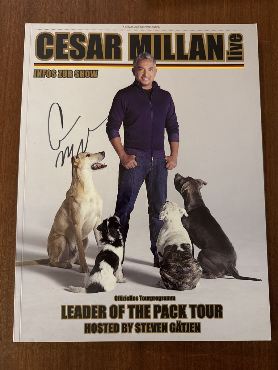 Signiertes Cesar Milan Show Begleitbuch (Neu (gemäss Beschreibung)) in ...