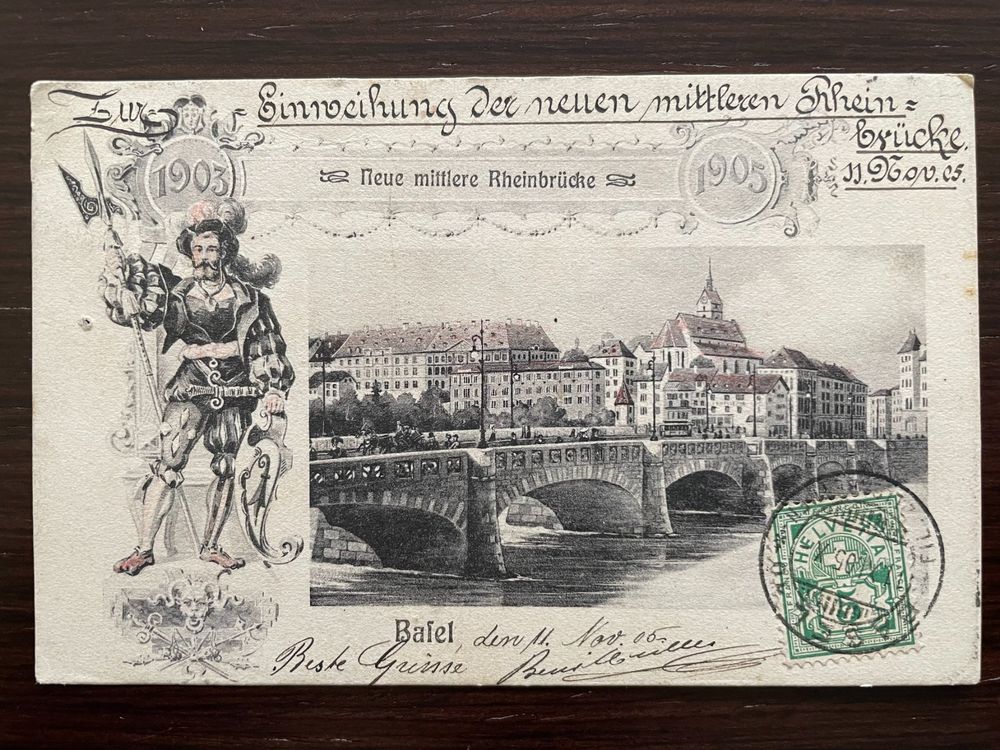 BASEL Einweihung der neuen mittleren Rheinbrücke 1905 (Gebraucht) in Wald ZH für CHF 7 – mit ...