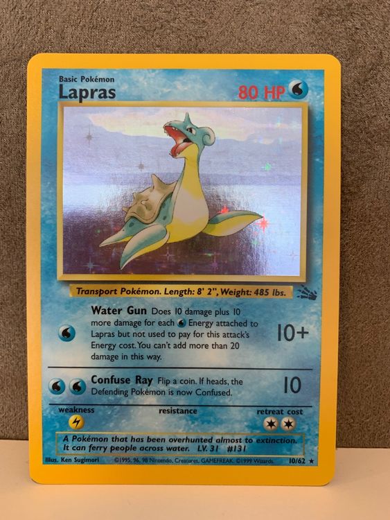 Lapras Holo ENG Fossil Pokemon 10/62 (Gebraucht) in Fislisbach für CHF ...