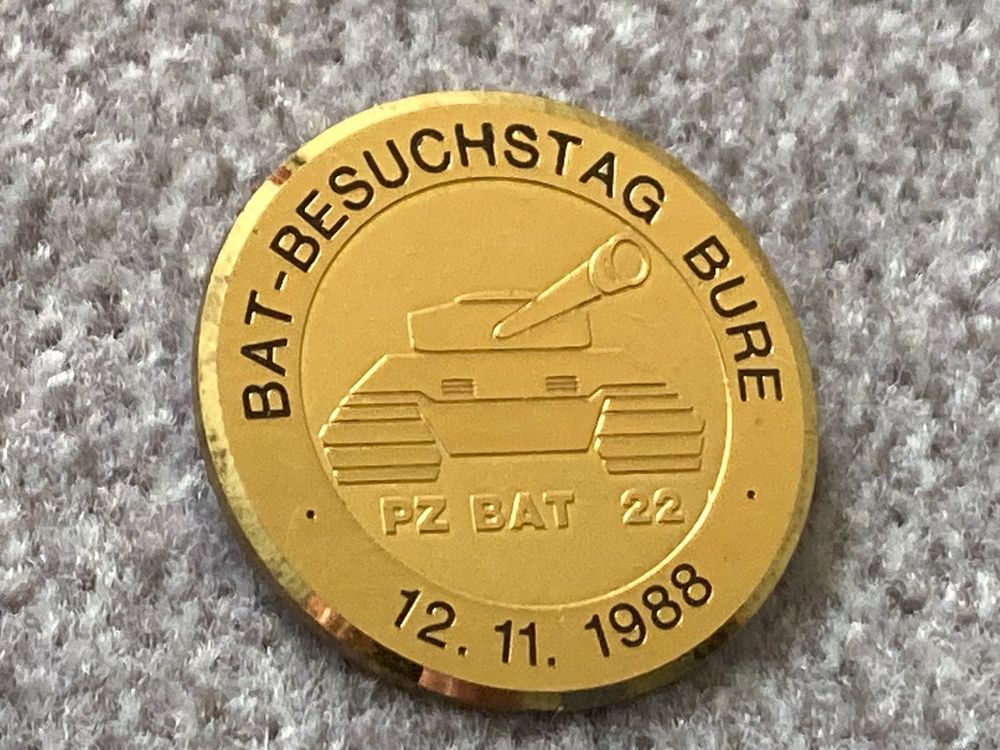 Abzeichen: Pz Bat 22 - Bat Besuchstag Bure 12.11.1988 | Kaufen auf Ricardo