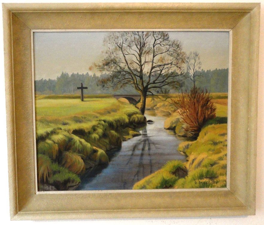 Ineichen Otto Landschaft wasser fluss, Öl auf Holz (Neu (gemäss Beschreibung)) in zurich für CHF ...