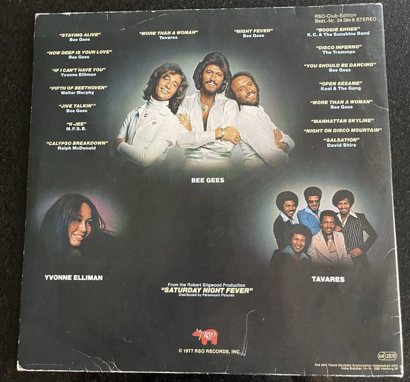 Saturday Night Fever – Original Movie Sound Track (1977) (Usato) a ...