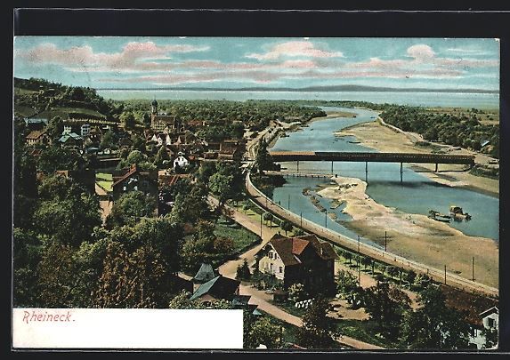 AK Rheineck, Gesamtansicht mit Brücke | Kaufen auf Ricardo