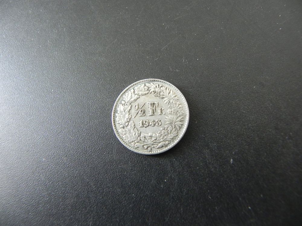 Schweiz 50 Rappen 1943 B Silber (Gebraucht) in Biel/Bienne für CHF 1.7 – mit Lieferung auf ...